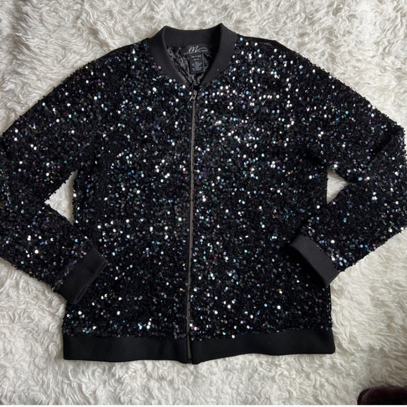 Midnight Velvet | Jackets & Coats | Midnight Velvet Sequin Jacket ...